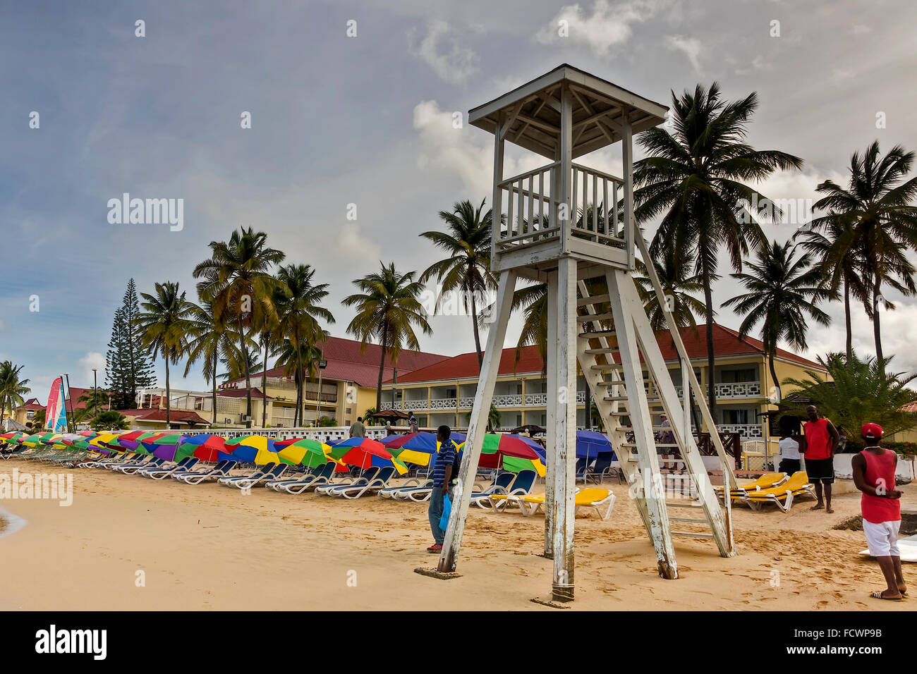 Reduit Beach St. Lucia West Indies Stock Photo - Alamy