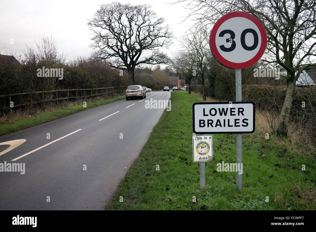 Lower Brailes village sign, Warwickshire, England, UK Stock Photo - Alamy