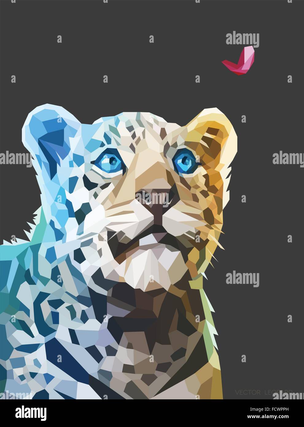 Low poly portrait of a leopard. Vector eps 10 Stock Vector Image & Art ...