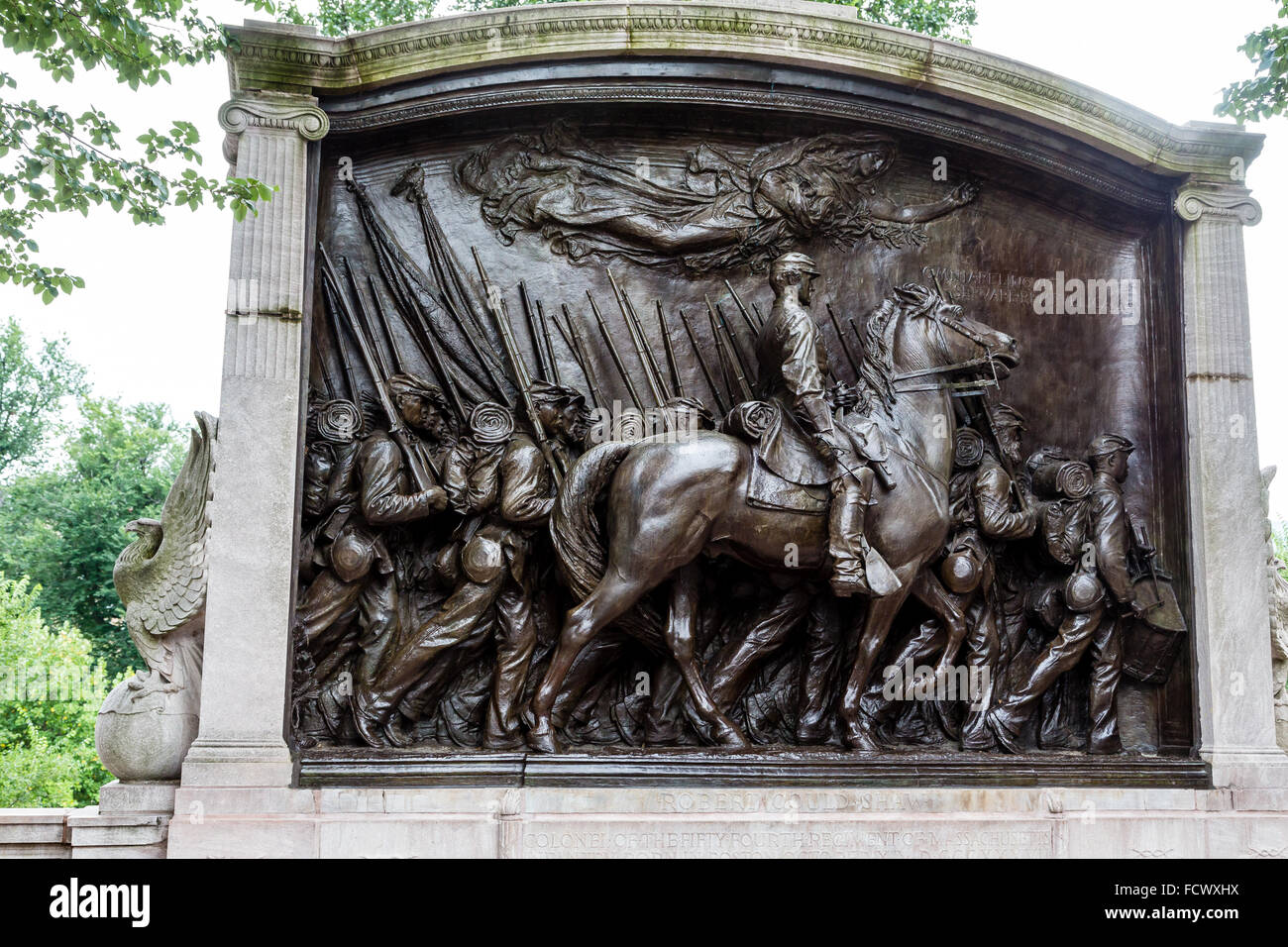 Statue of Robert Gould Shaw Stock Photo - Alamy