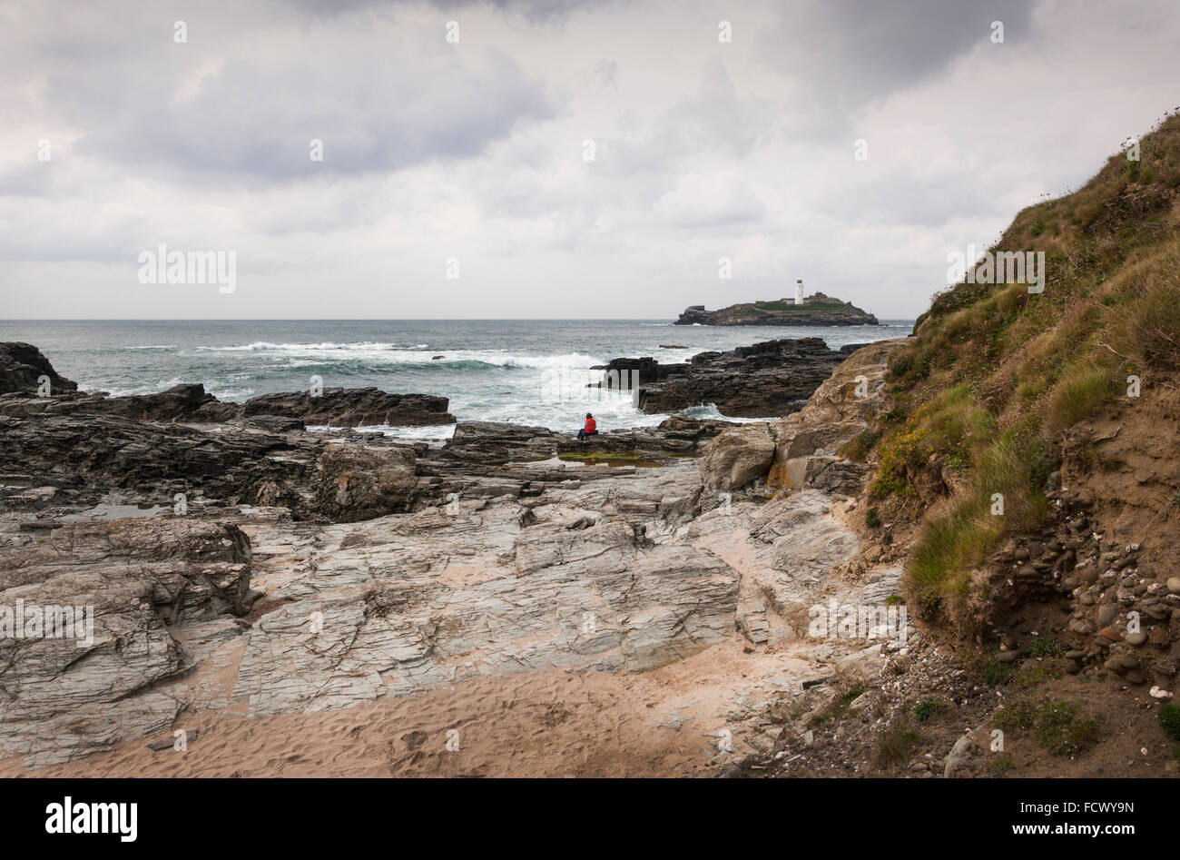 Godrevy Lighthouse in October, Cornwall, England, UK Stock Photo - Alamy