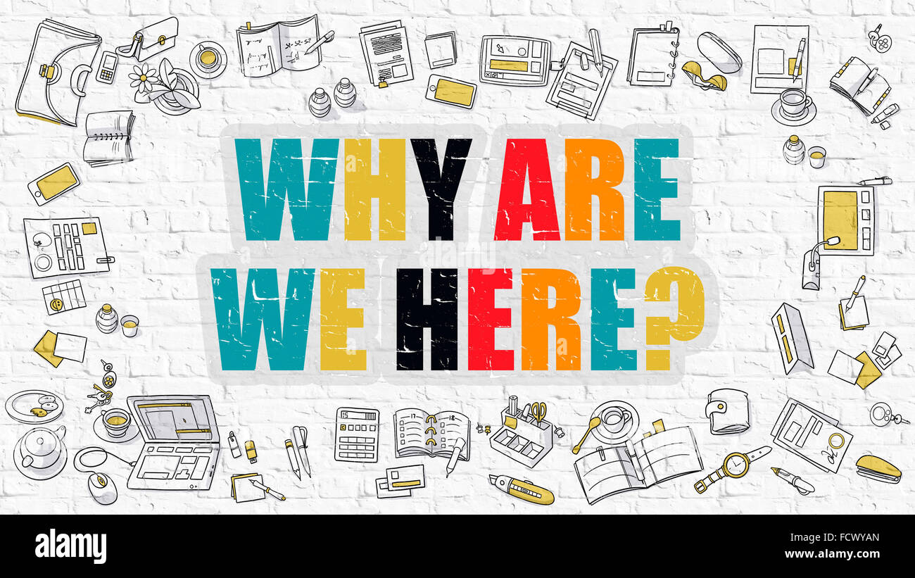 Why Are We Here Concept. Modern Line Style Illustration. Multicolor Why ...