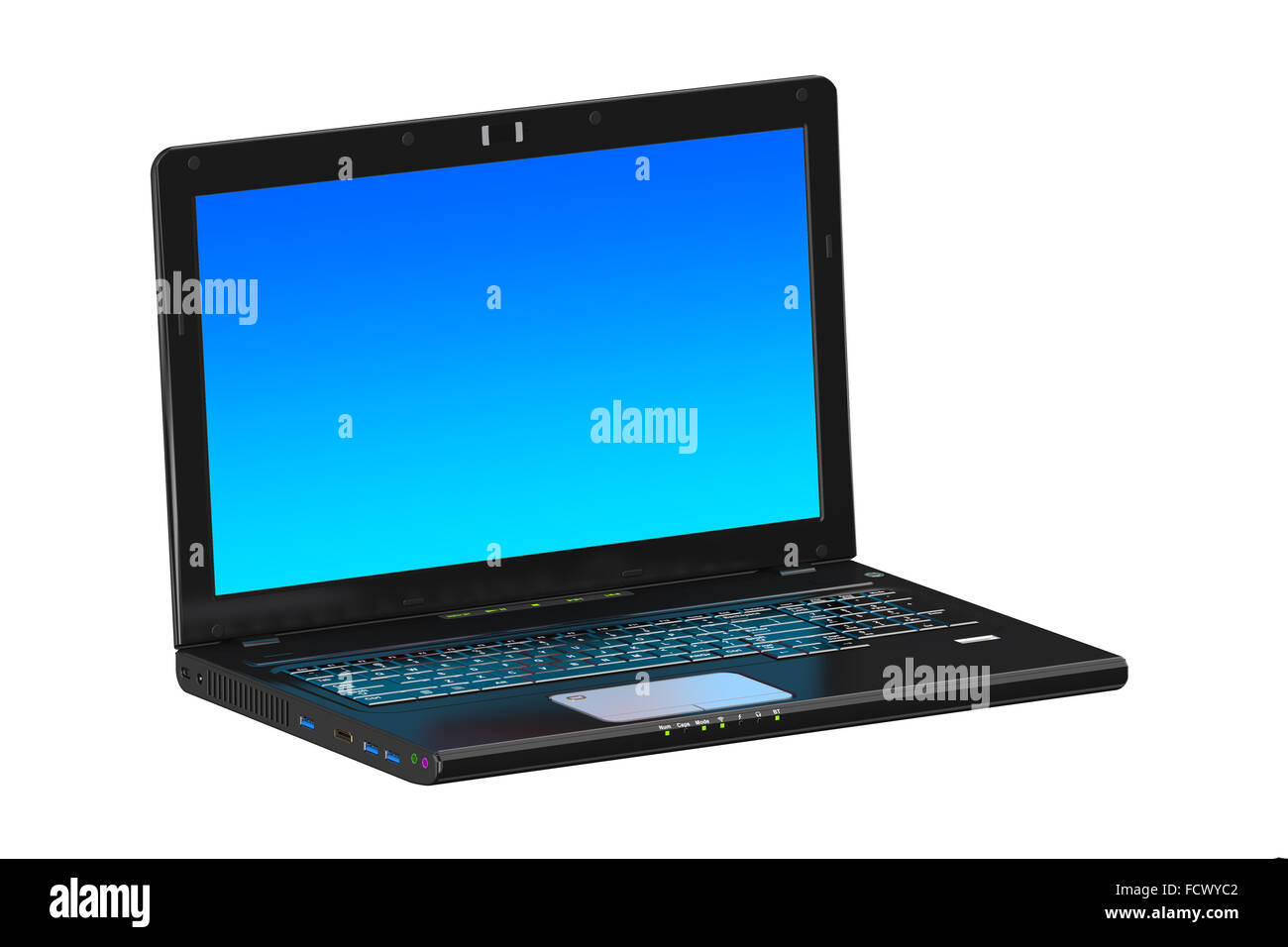 Laptop isolated on white background Stock Photo - Alamy
