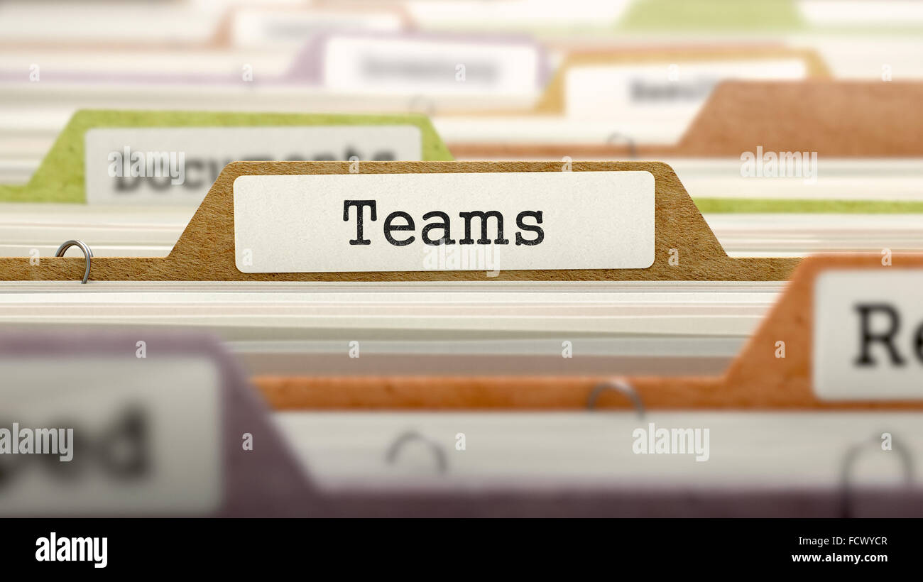 Teams - Folder Register Name in Directory. Colored, Blurred Image ...