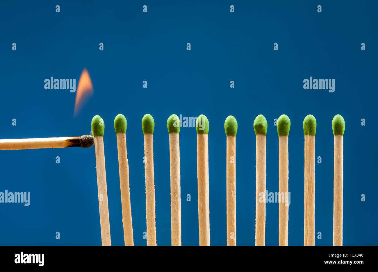 Row burning matches hi-res stock photography and images - Alamy