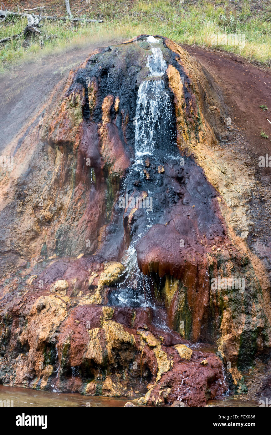 Chocolate Pot Yellowstone Stock Photo - Alamy