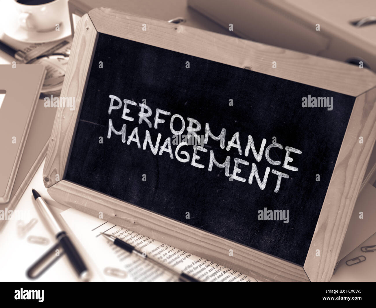 Performance Management Concept Hand Drawn on Chalkboard on Working ...