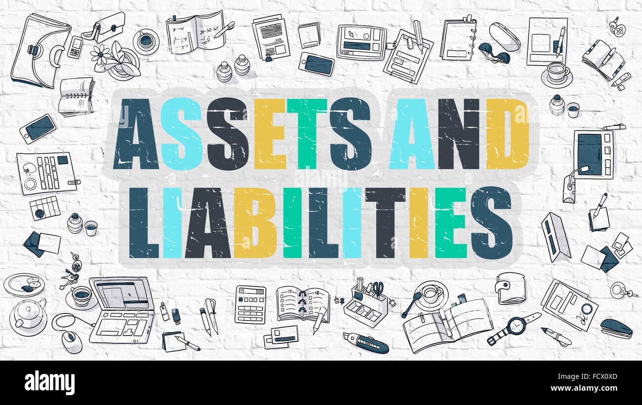 Assets And Liabilities - Multicolor Concept with Doodle Icons Around on ...