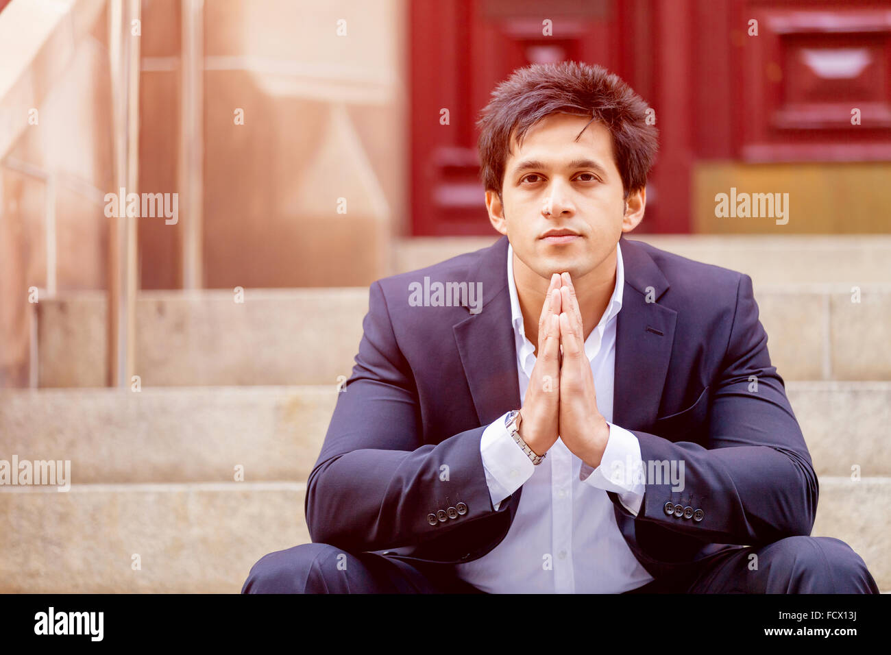 Portrait of confident businessman with his mobile phone outdoors Stock Photo - Alamy