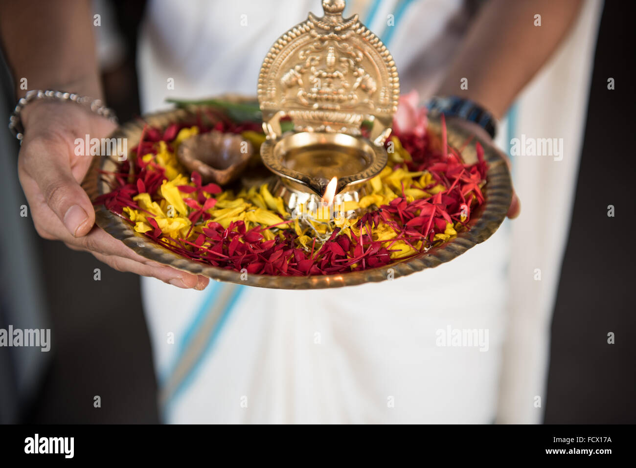 Indian ceremonial flowers hi-res stock photography and images - Alamy