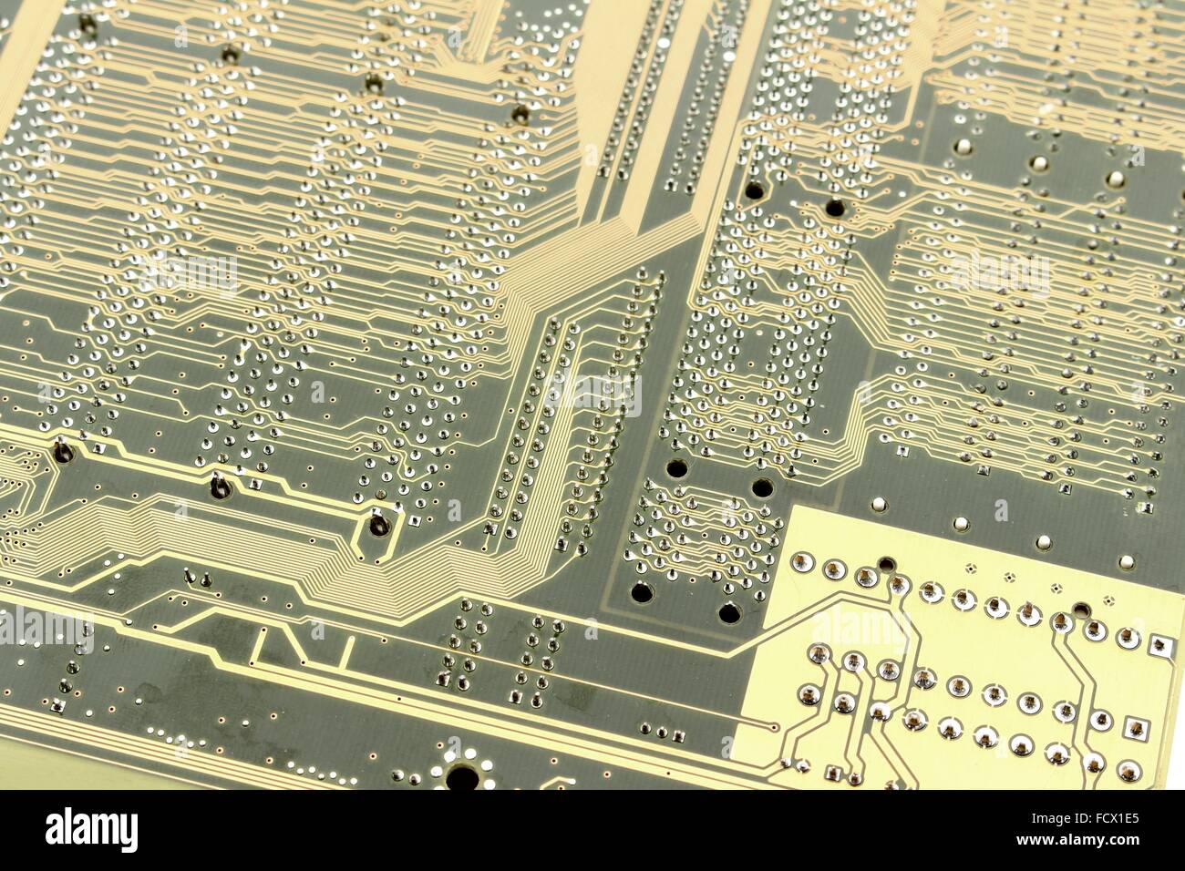 Abstract back of a computer motherboard Stock Photo - Alamy