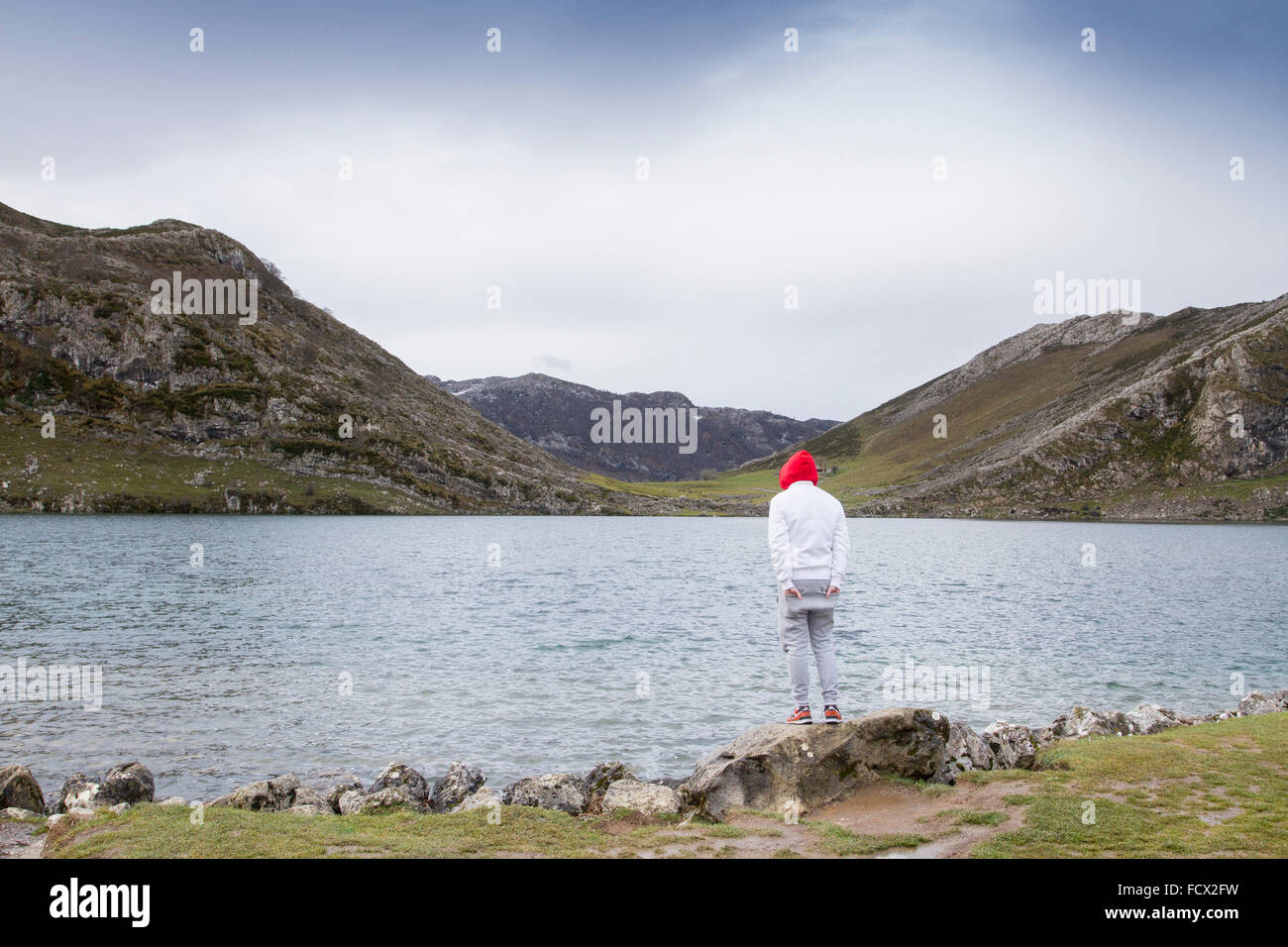 Enol lake, Covadonga, Asturias, Spain Stock Photo - Alamy