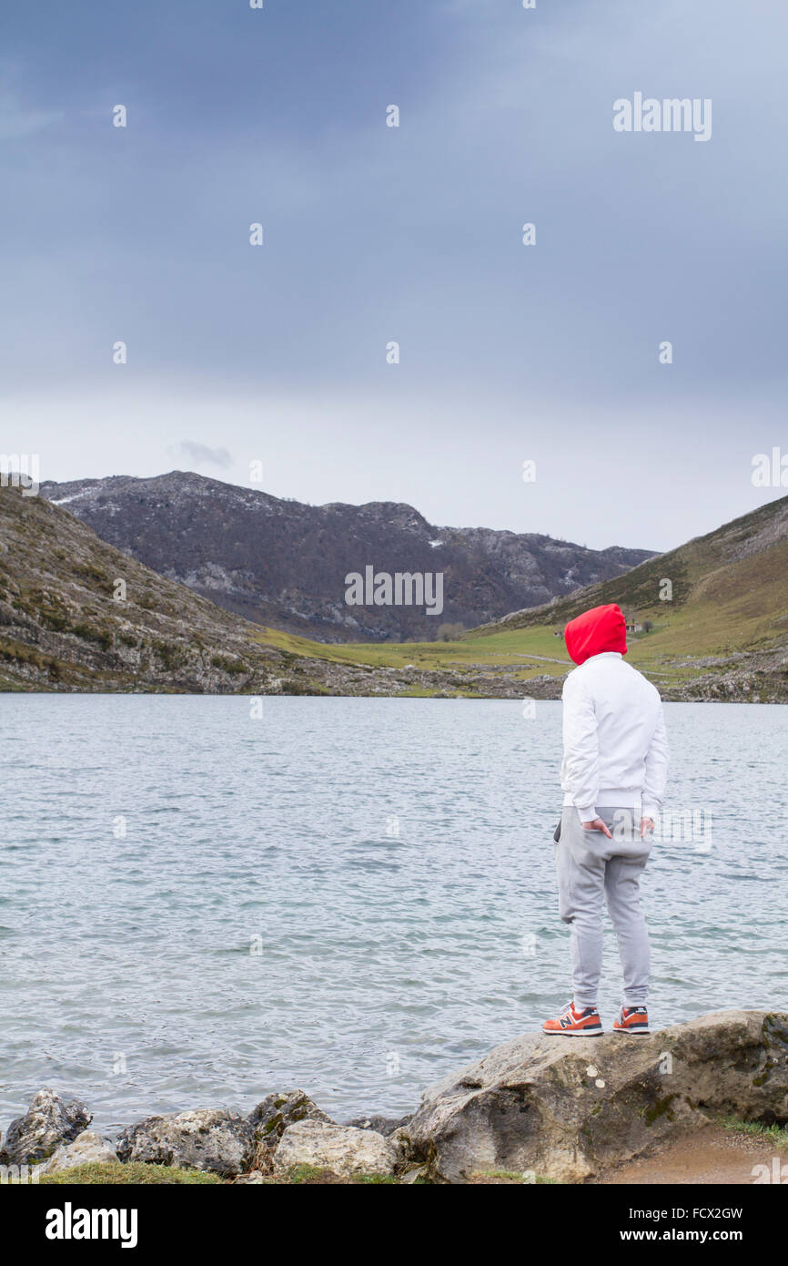 Enol lake, Covadonga, Asturias, Spain Stock Photo - Alamy