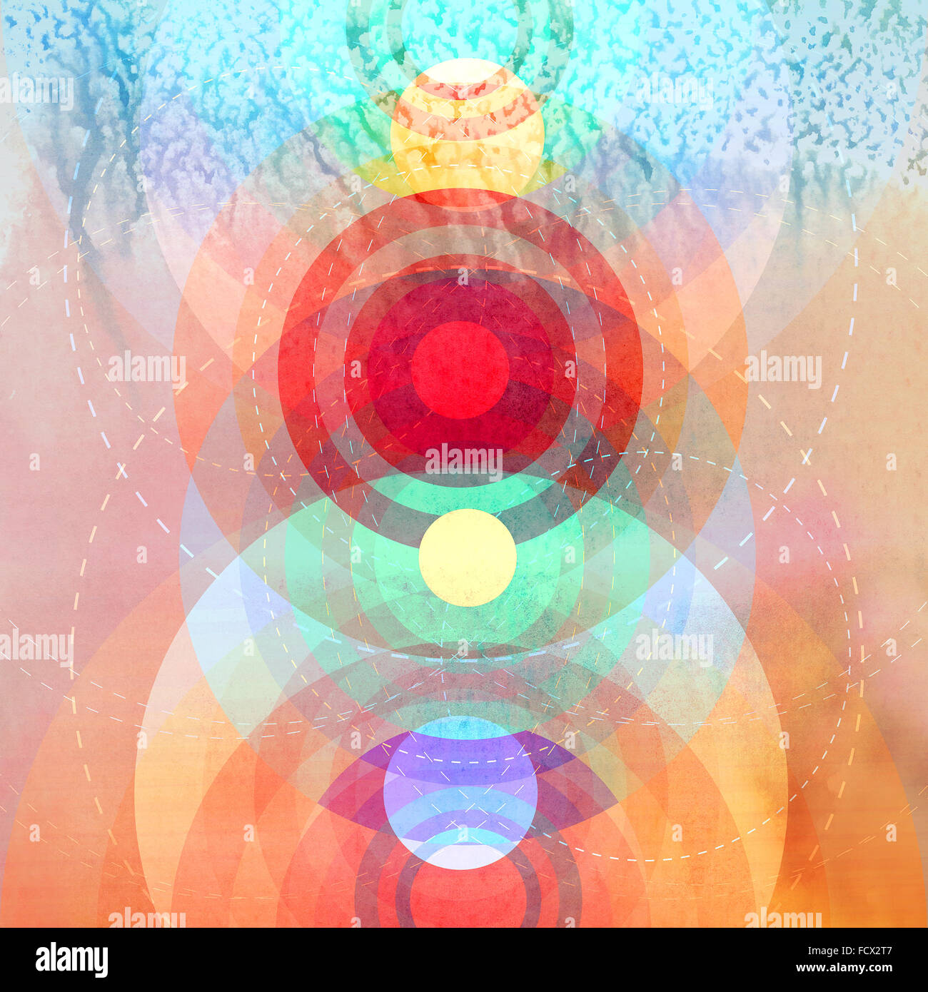 Beautiful colorful abstract image with circles raster graphics Stock ...