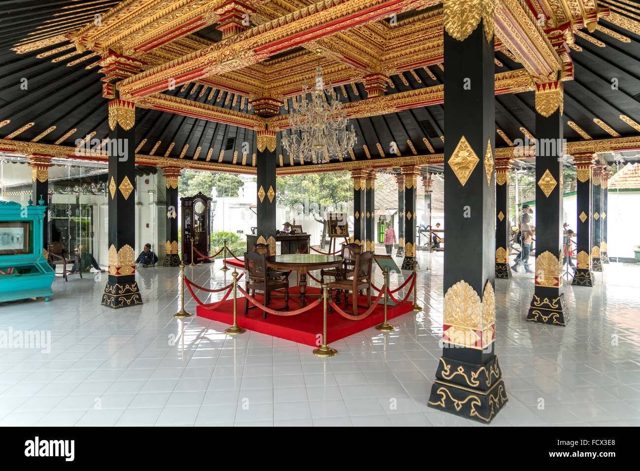 reception hall Bangsal Kencana / Golden Pavilion of the Sultan's Palace ...