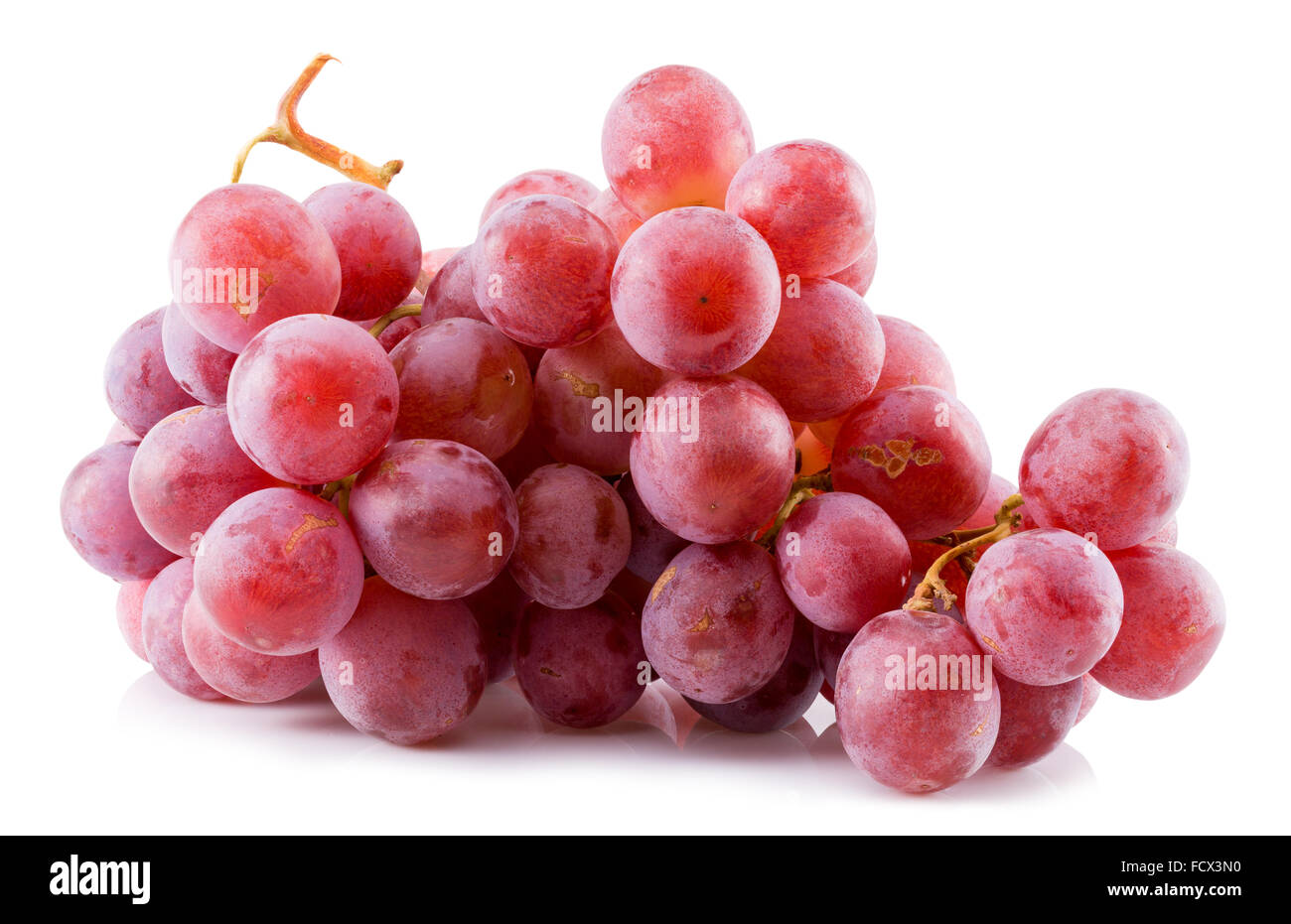 pink grapes isolated on the white background Stock Photo - Alamy