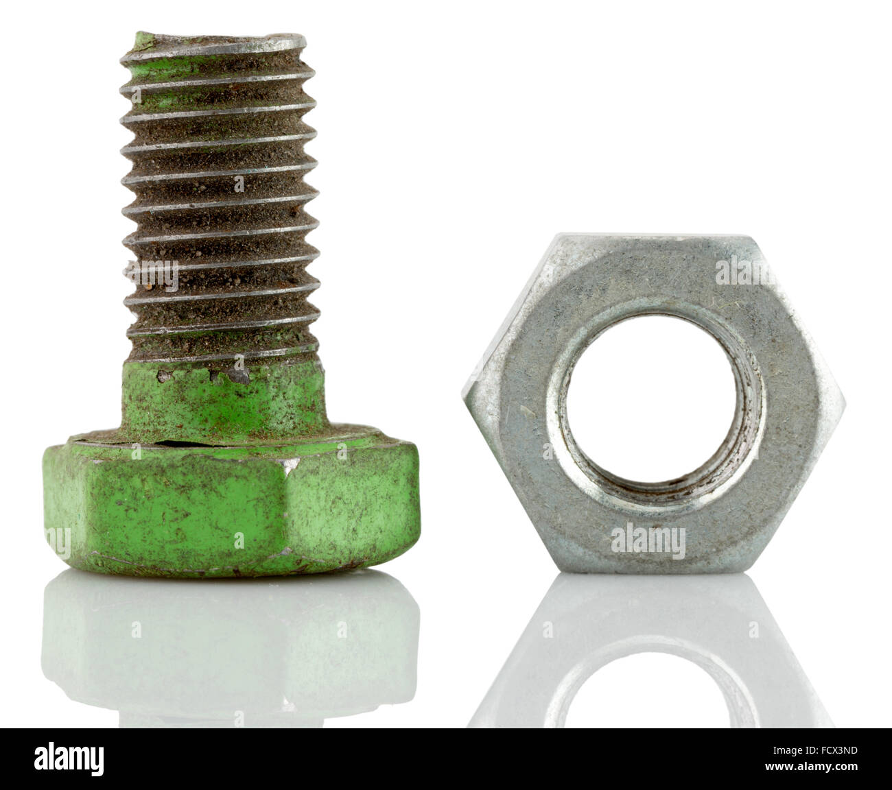 screw and bolt isolated on the white background Stock Photo - Alamy