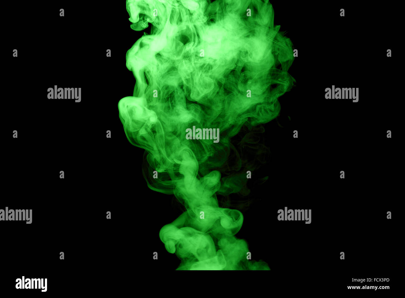 green steam on the black background Stock Photo - Alamy