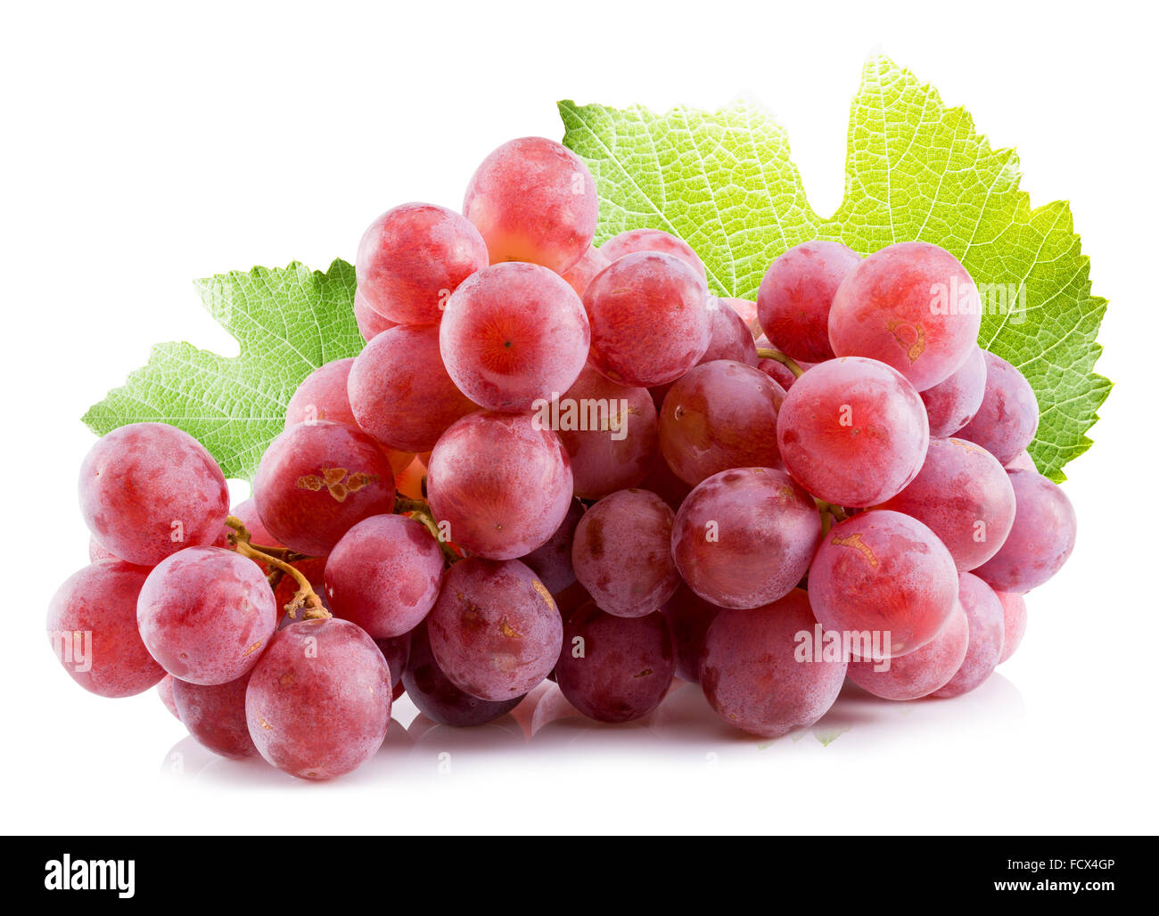 pink grapes isolated on the white background Stock Photo - Alamy