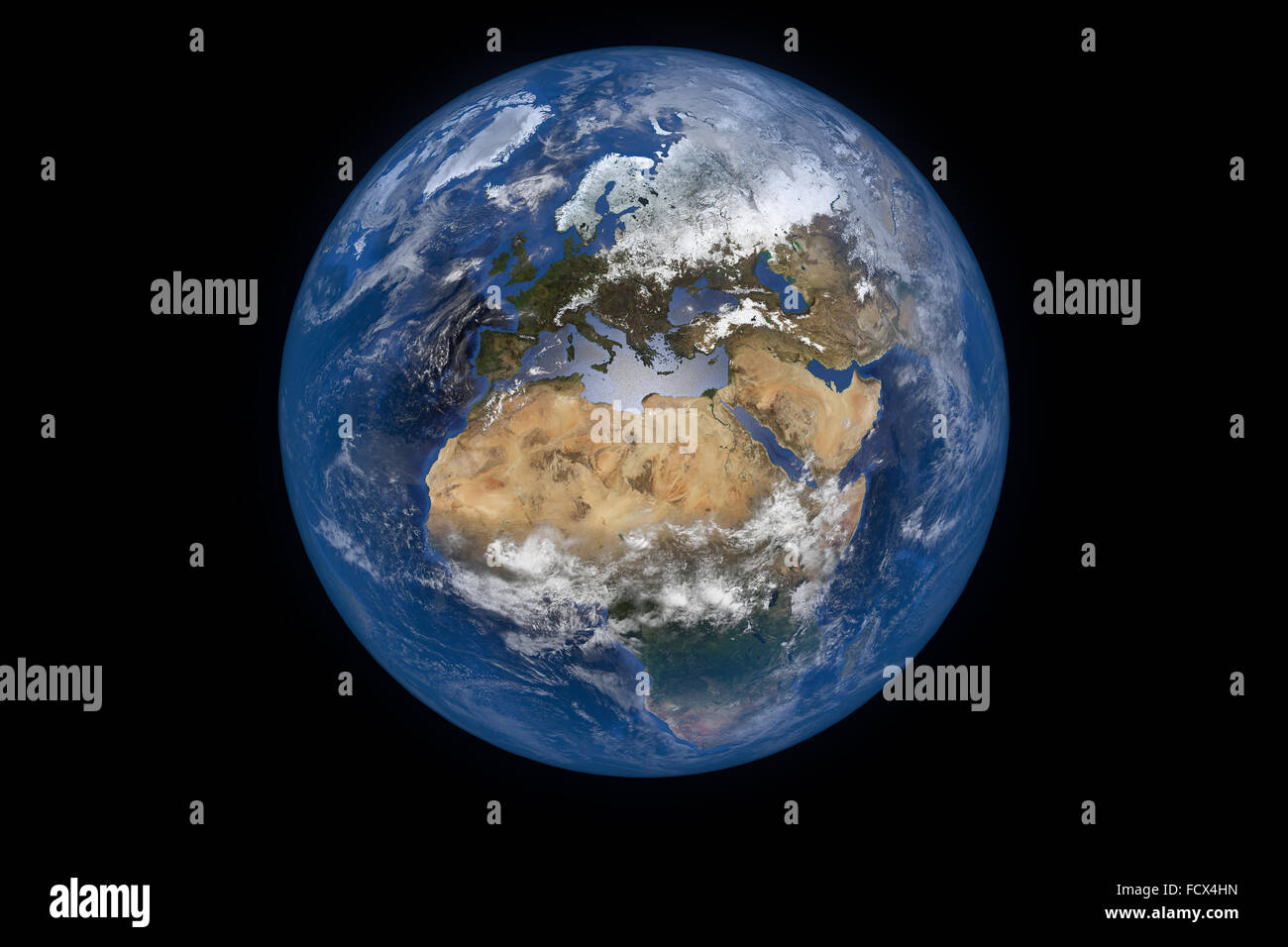 Planet earth space europe africa hi-res stock photography and images ...