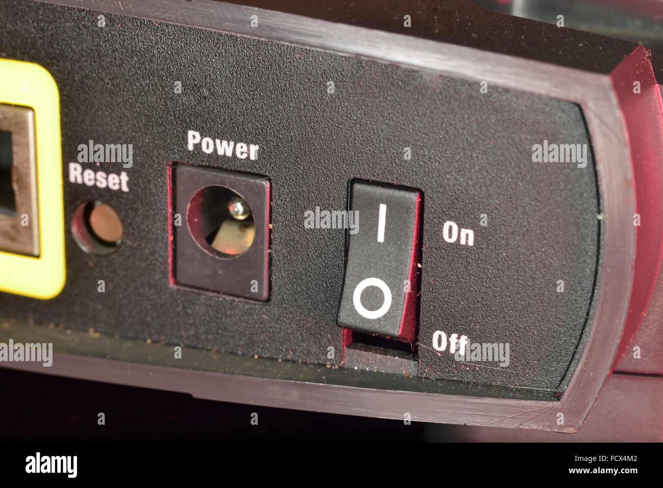 power switch on device with power socket Stock Photo - Alamy