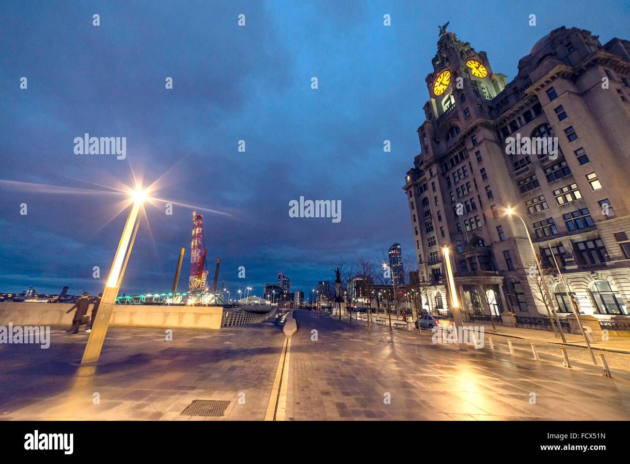 Liverpool Docks, Liver Building Stock Photo - Alamy