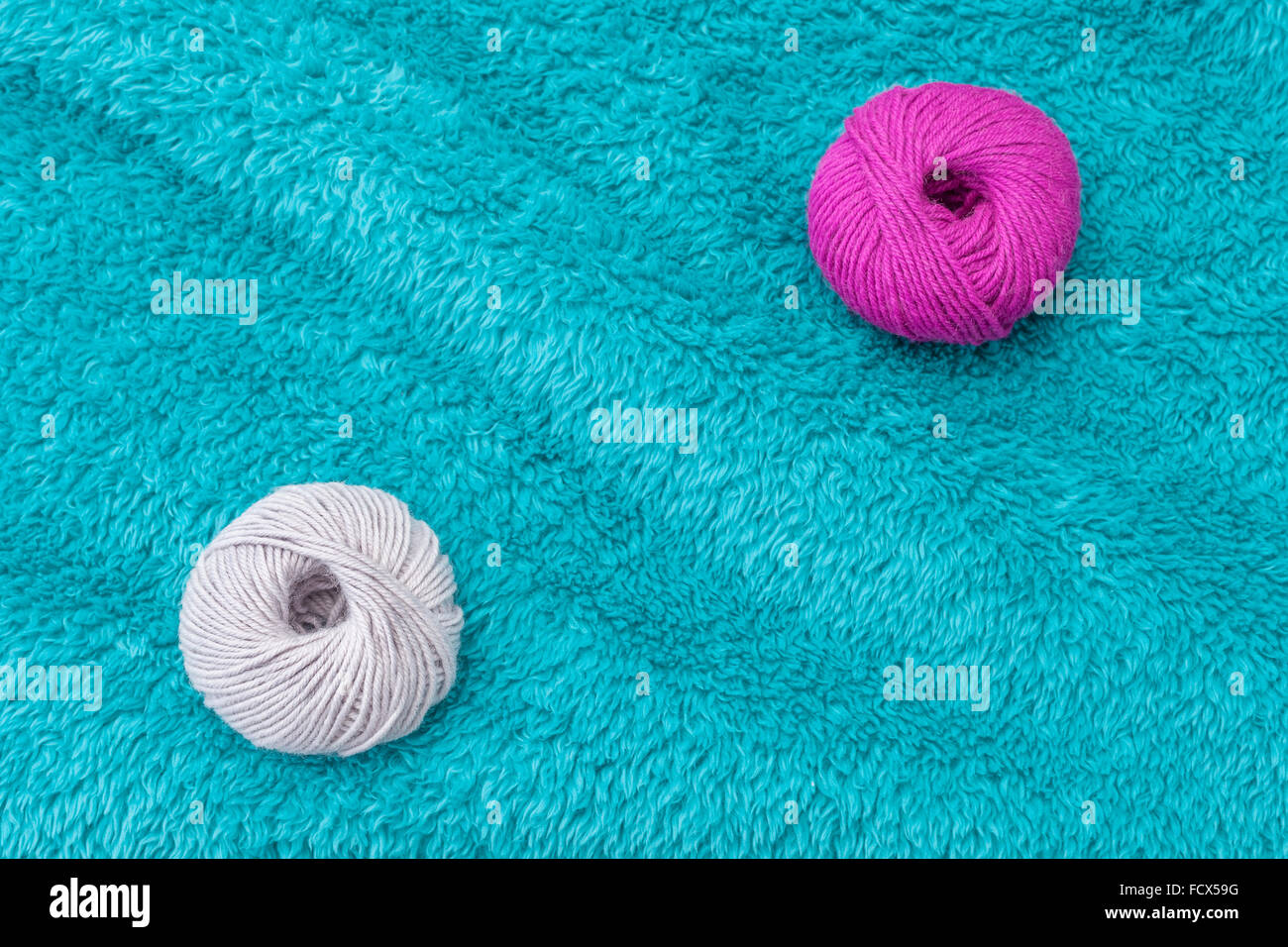 Wool yarns background, space for text Stock Photo - Alamy
