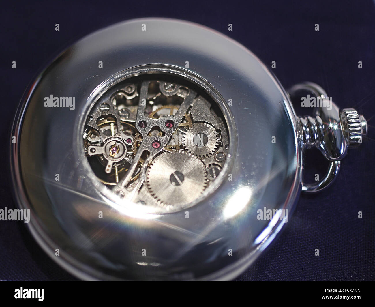 Tempus 2 - Pocket Watch workings Stock Photo - Alamy
