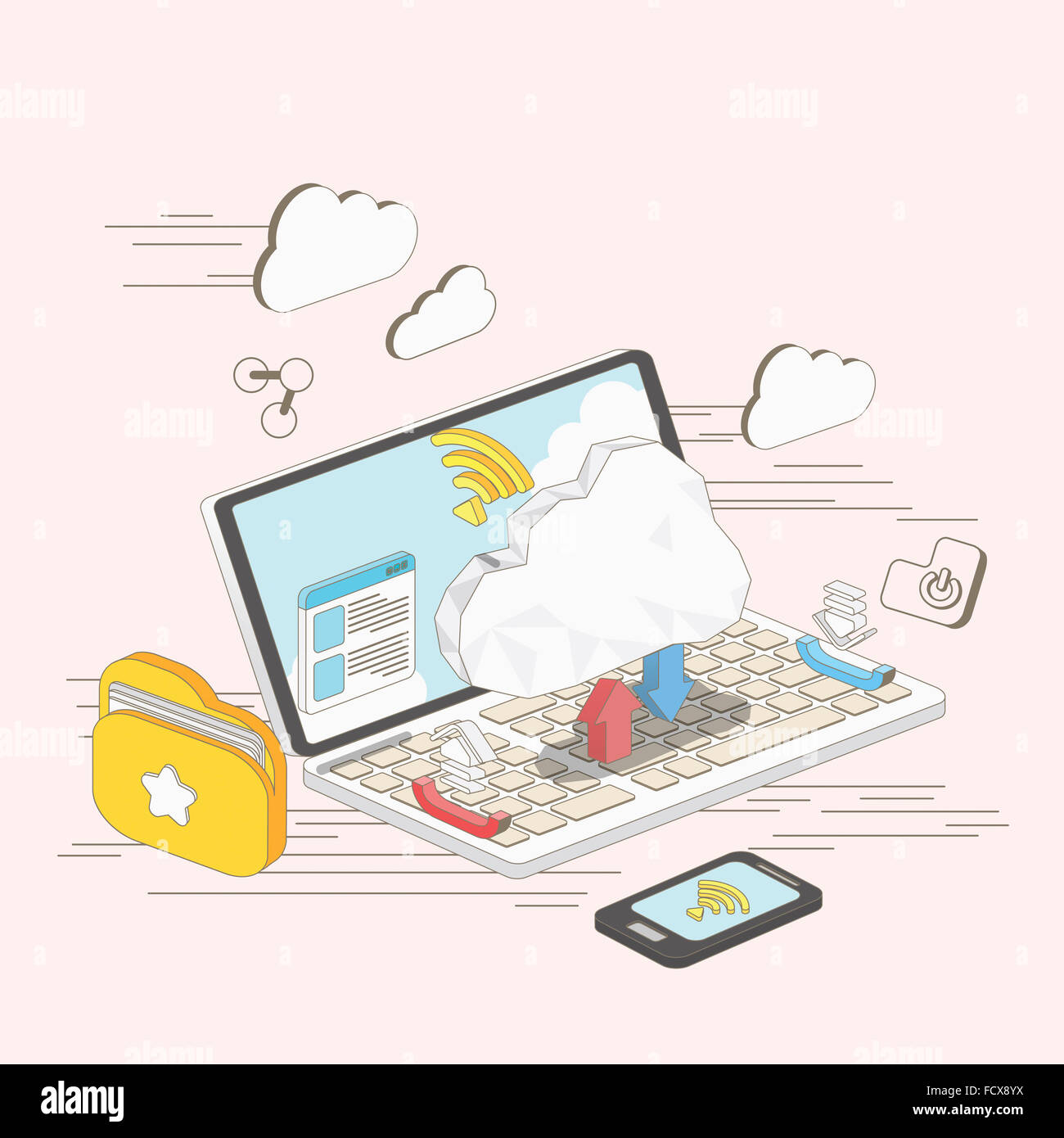 Mobile communication network on smart phone and notebook computer with ...