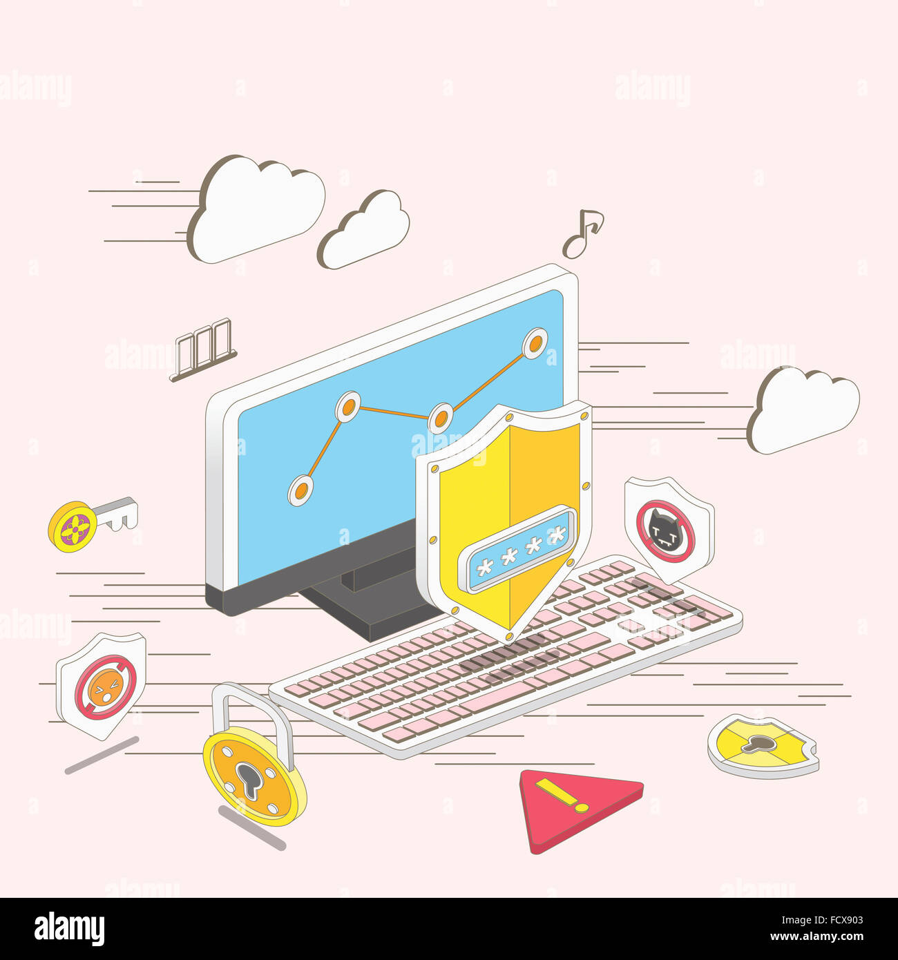 Security against cyber crime Stock Photo - Alamy