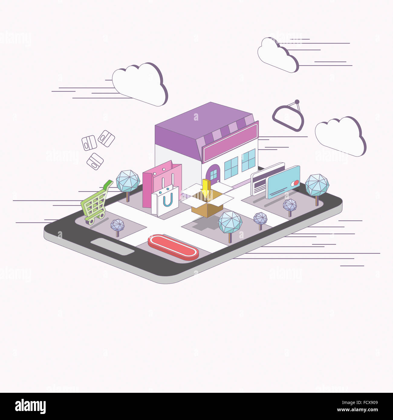 Shopping mall map on phone hi-res stock photography and images - Alamy