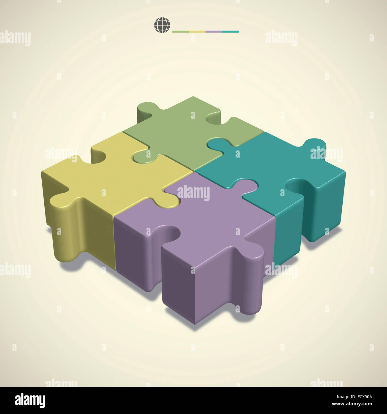 Infographic datum with Puzzles Stock Photo - Alamy