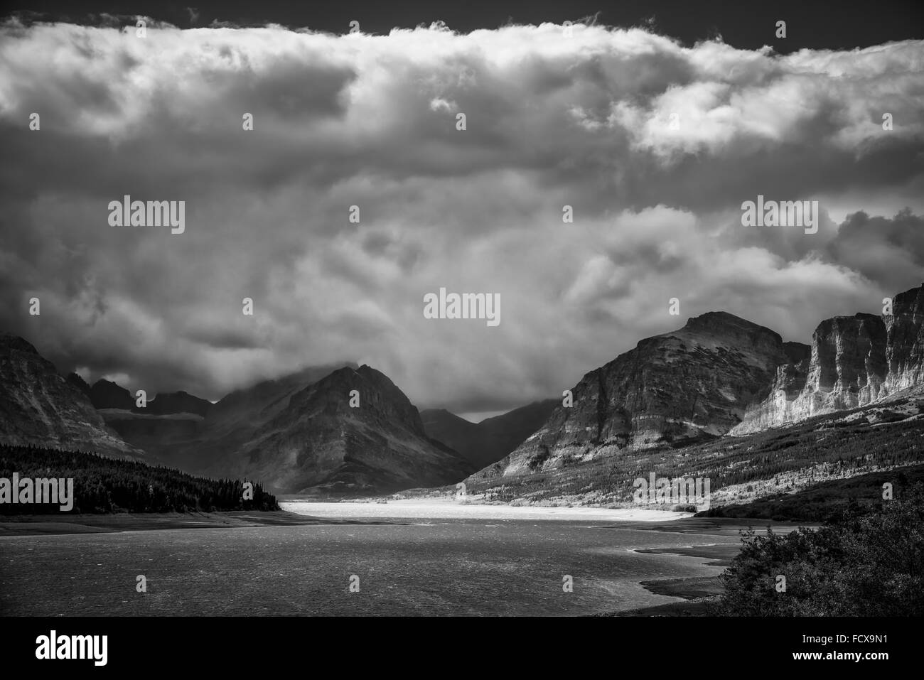White clouds over autumn Black and White Stock Photos & Images - Alamy