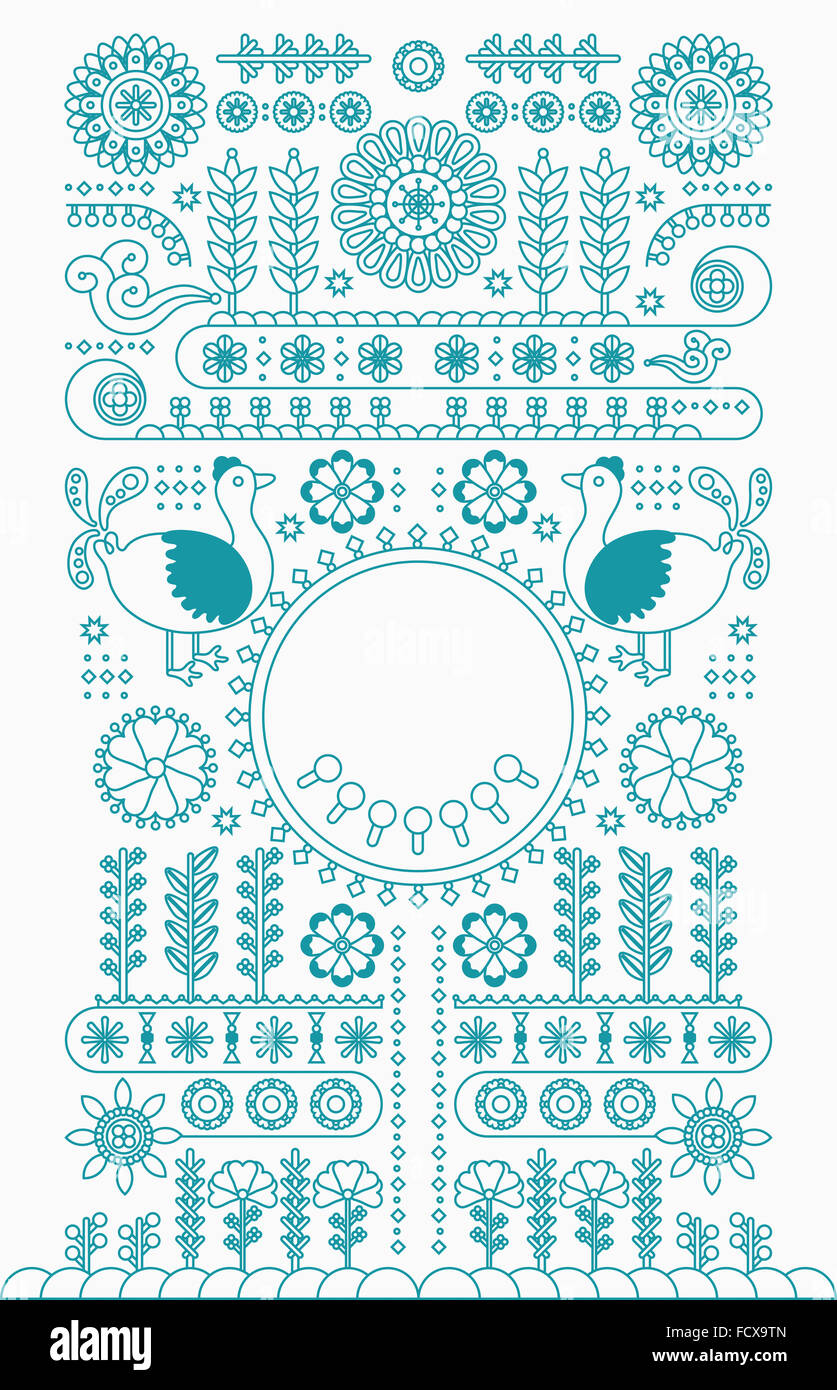 Set of patterns with various creative blue line illustrations Stock ...