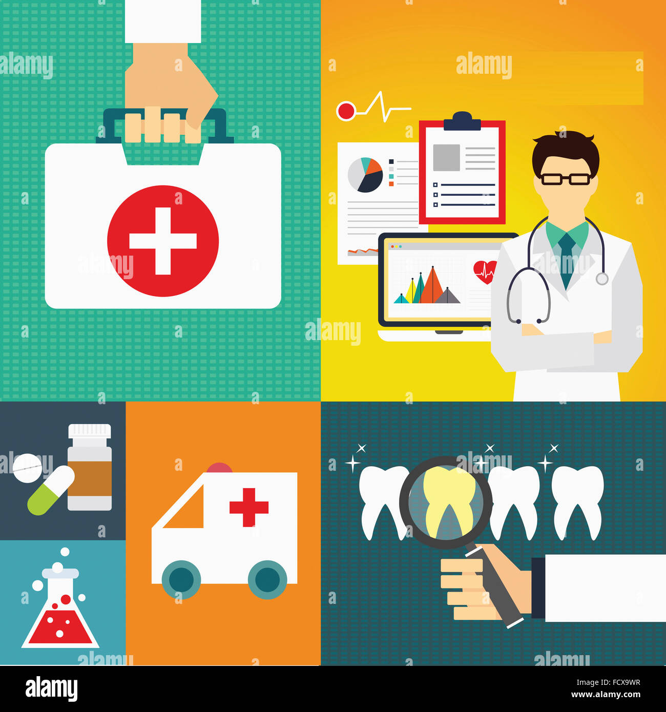 Infographic illustrations related to medicine Stock Photo - Alamy
