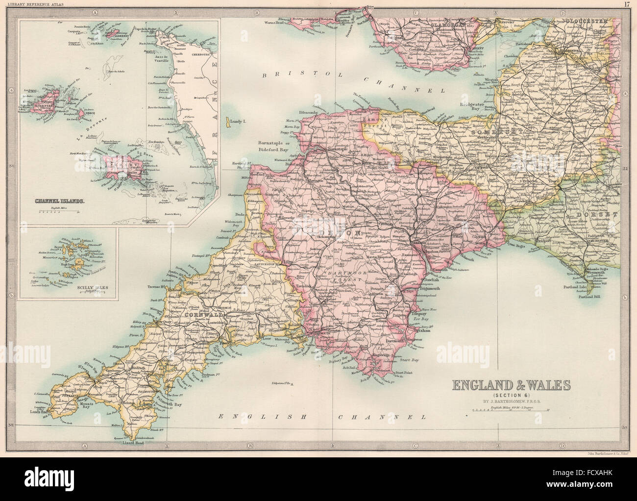 Devon and cornwall map hi-res stock photography and images - Alamy
