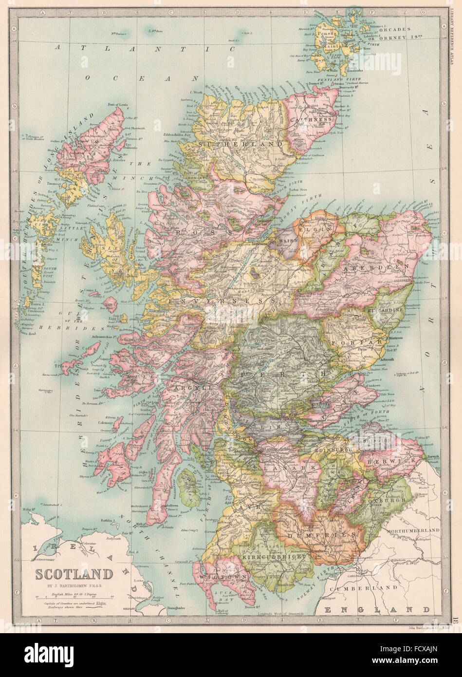 Map of scotland and counties hi-res stock photography and images - Alamy