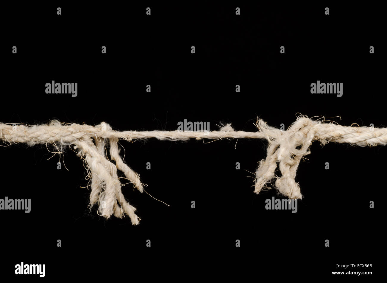 Rope about to break, a stress concept Stock Photo - Alamy