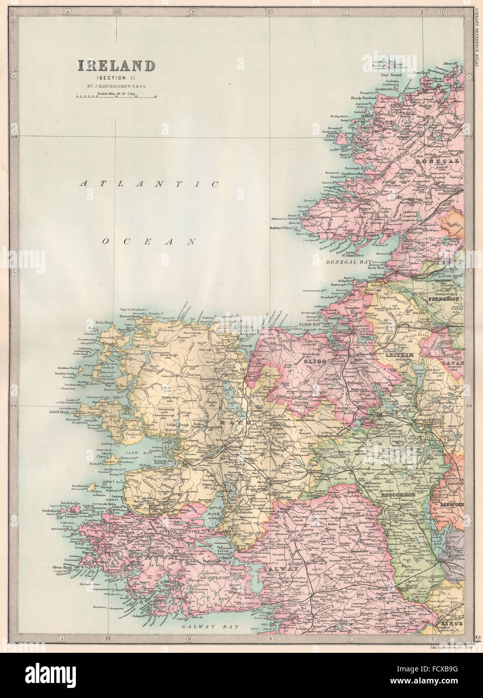 IRELAND NORTH WEST: Mayo Sligo Roscommon Galway Leitrim. BARTHOLOMEW ...