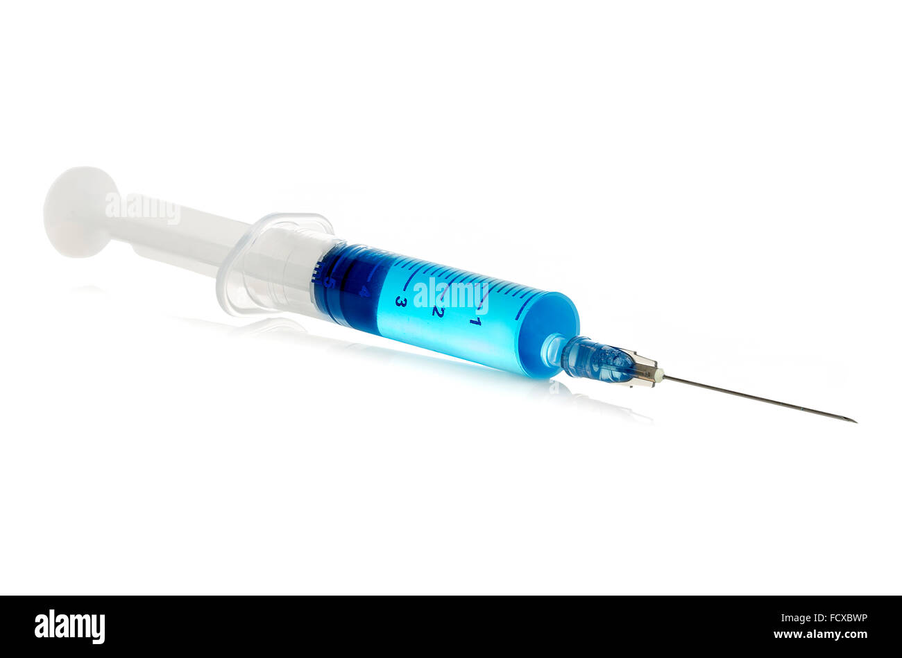 Medical syringe close-up isolated on a white background Stock Photo - Alamy