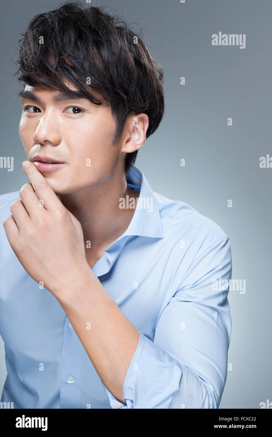 Blue men man hand hi-res stock photography and images - Alamy