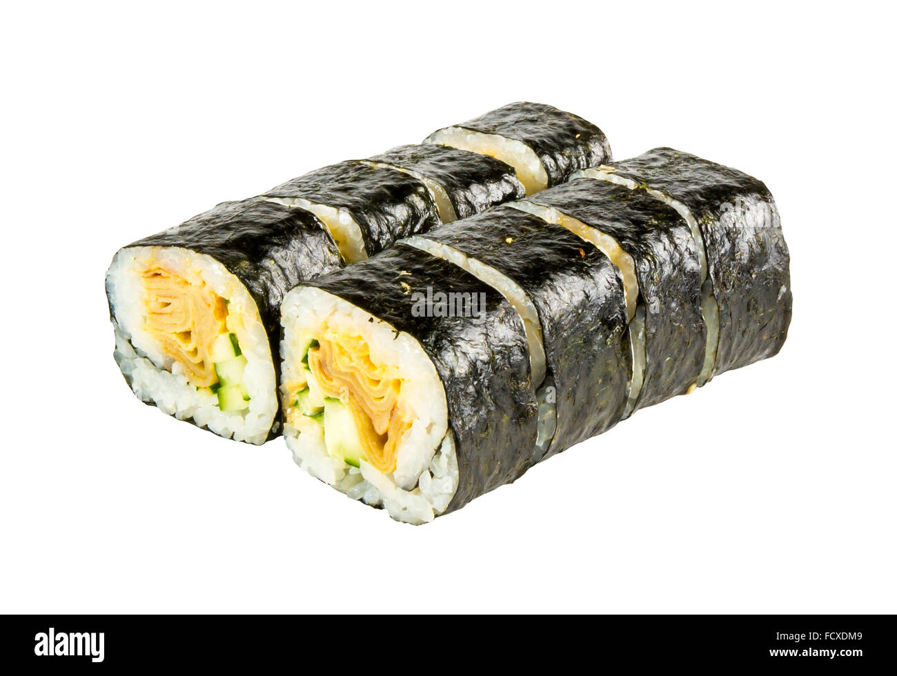 traditional japanese roll isolated on white background Stock Photo - Alamy
