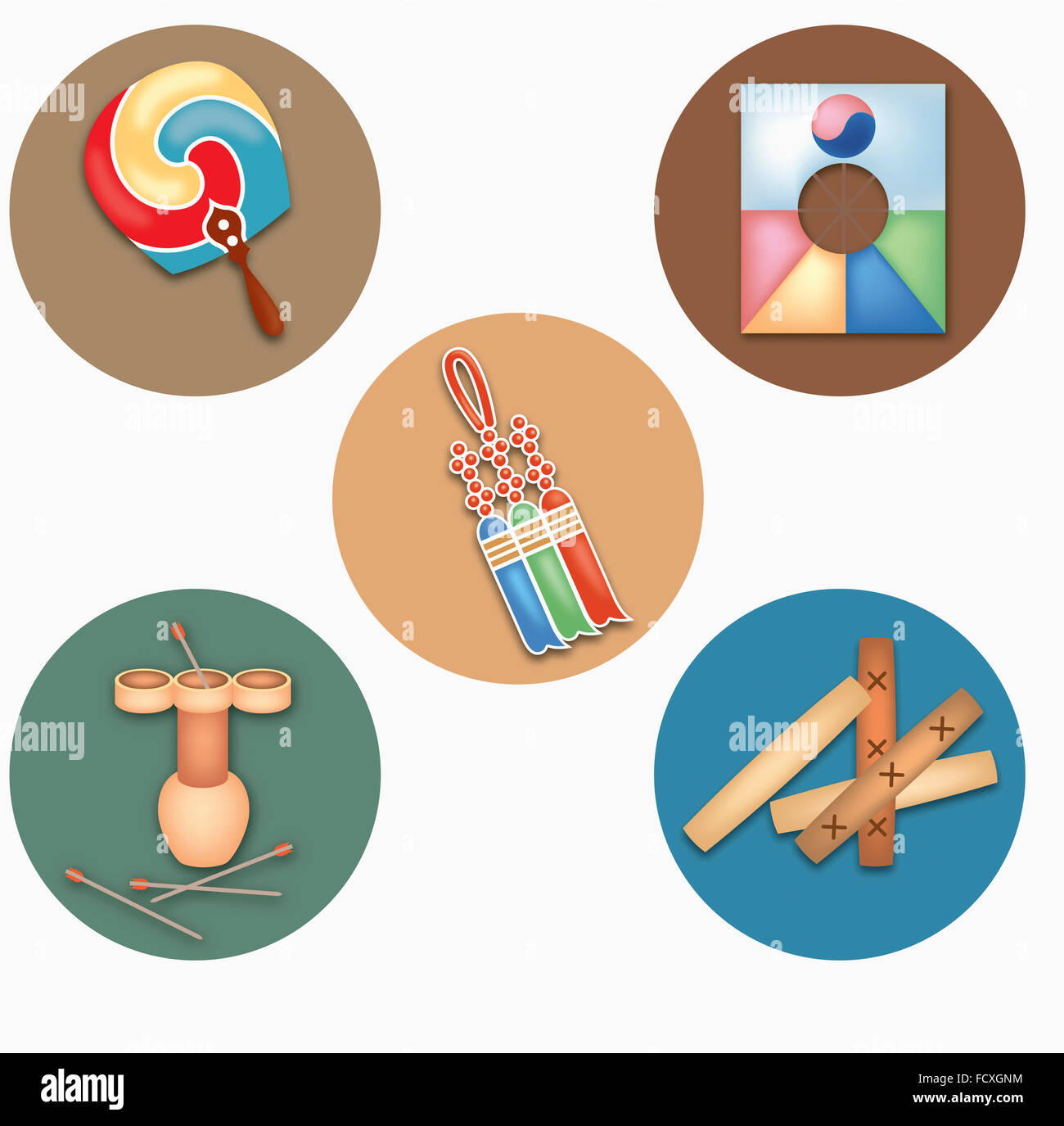 Various icons traditional korean culture hi-res stock photography and ...