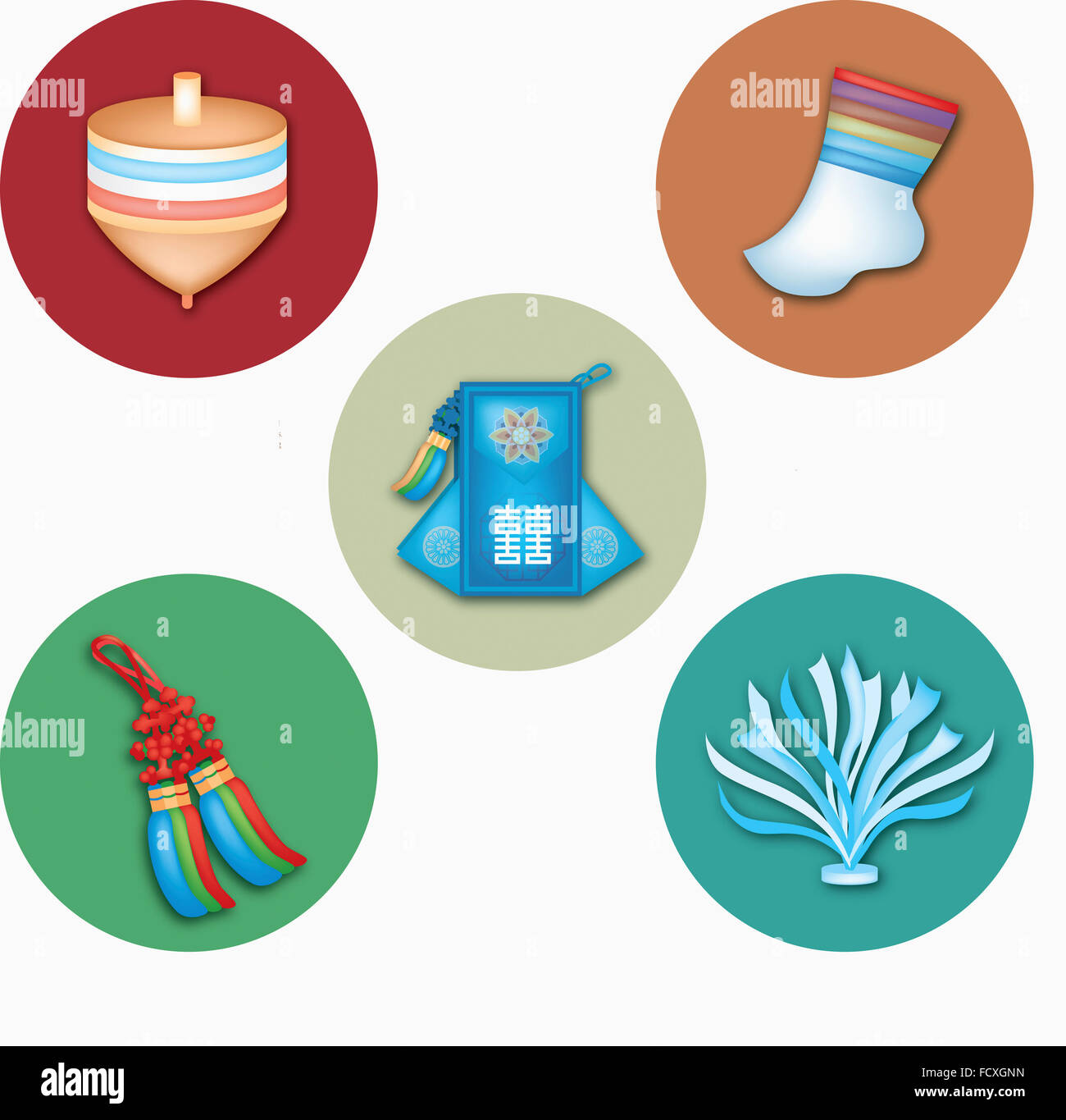 Various icons traditional korean culture hi-res stock photography and ...