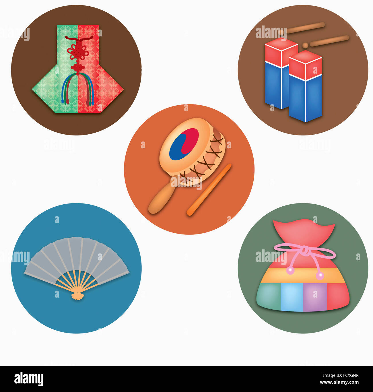 Traditional korean lucky bag Cut Out Stock Images & Pictures - Alamy