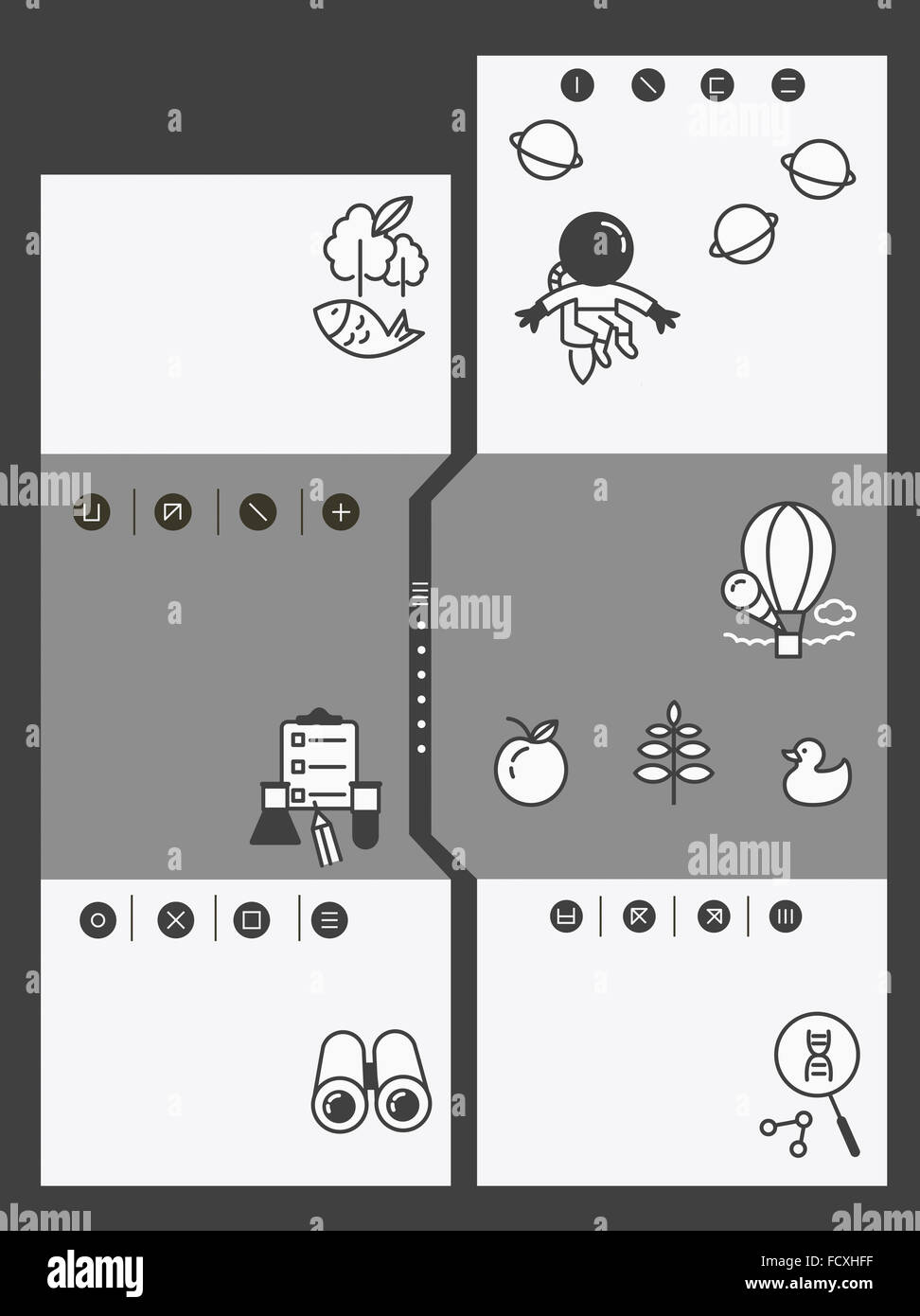 Illustrations related to science Stock Photo - Alamy