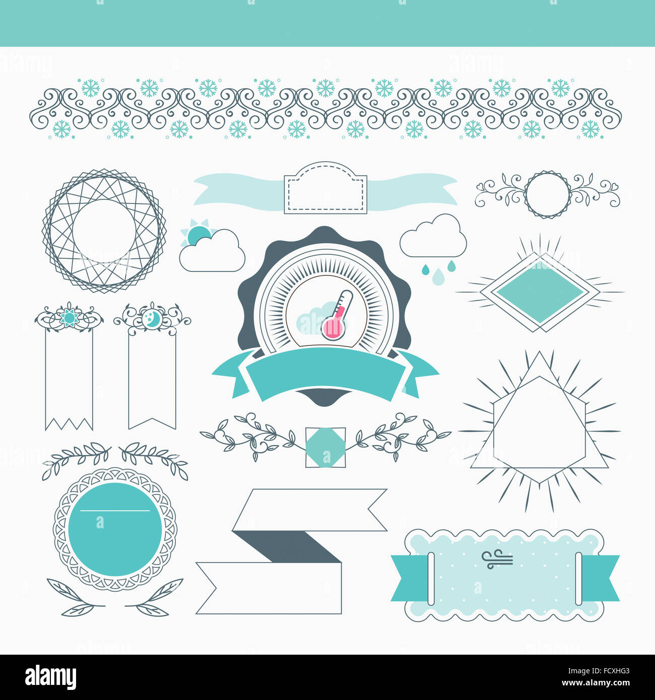 Set of various labels Stock Photo - Alamy