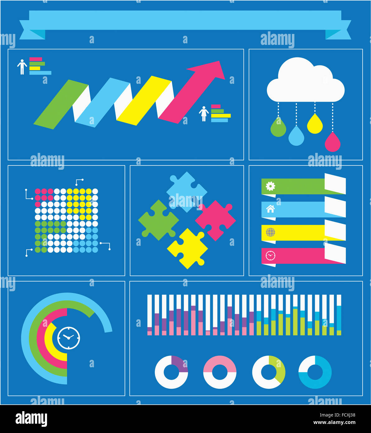 Infographic datum with diagrams and graphs Stock Photo - Alamy