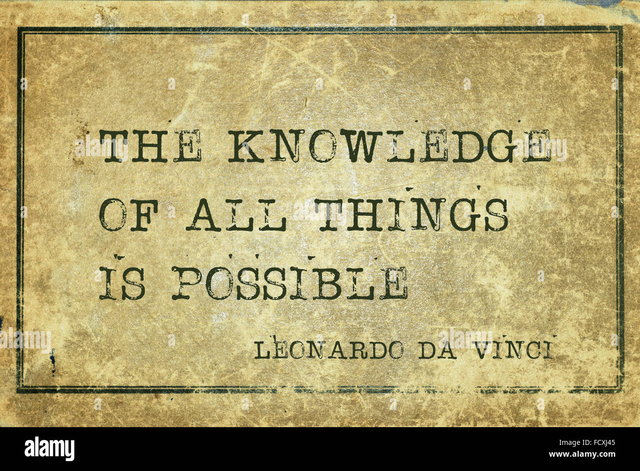 The knowledge of all things is possible - ancient Italian artist ...