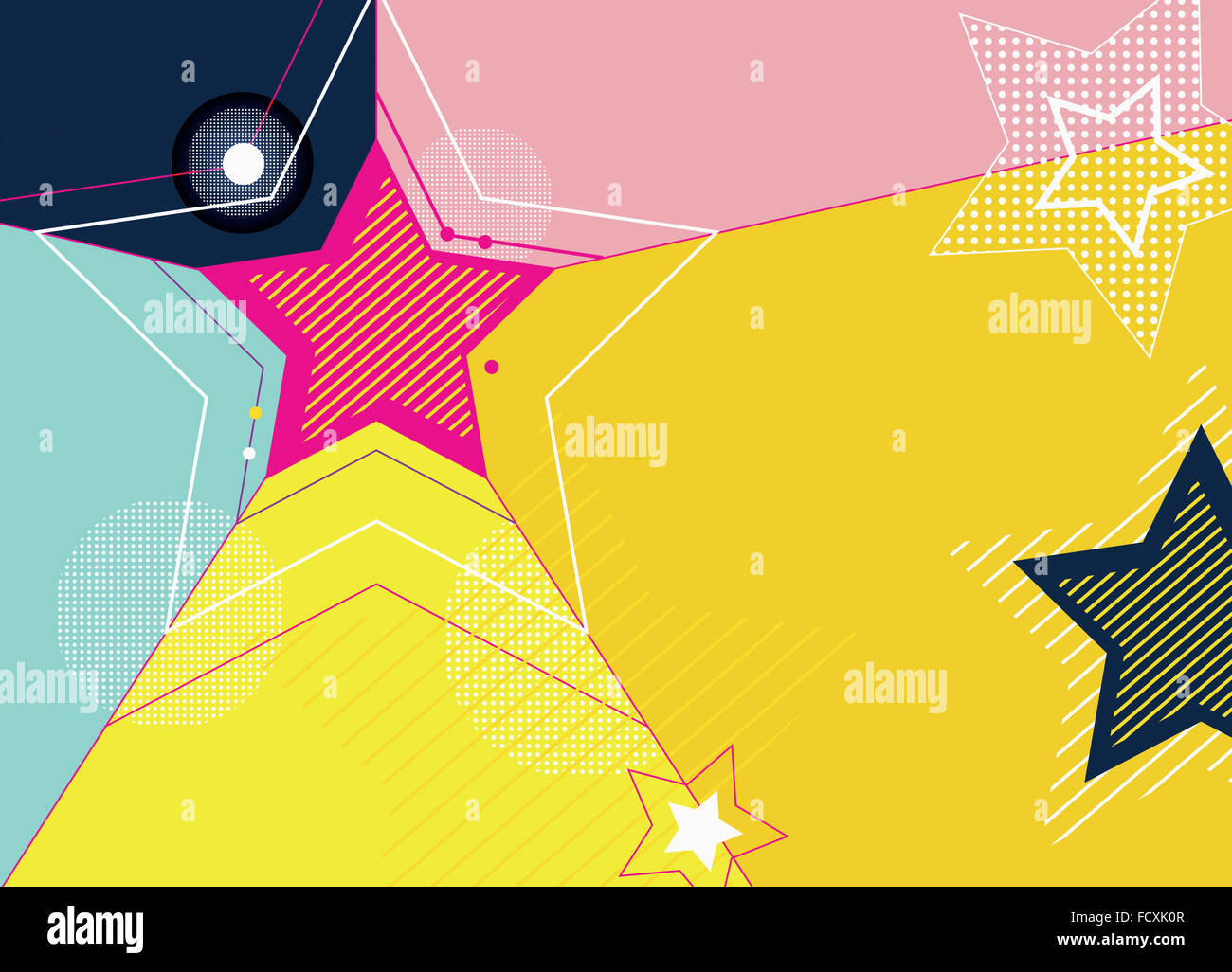 Divided background with abstract stars Stock Photo - Alamy